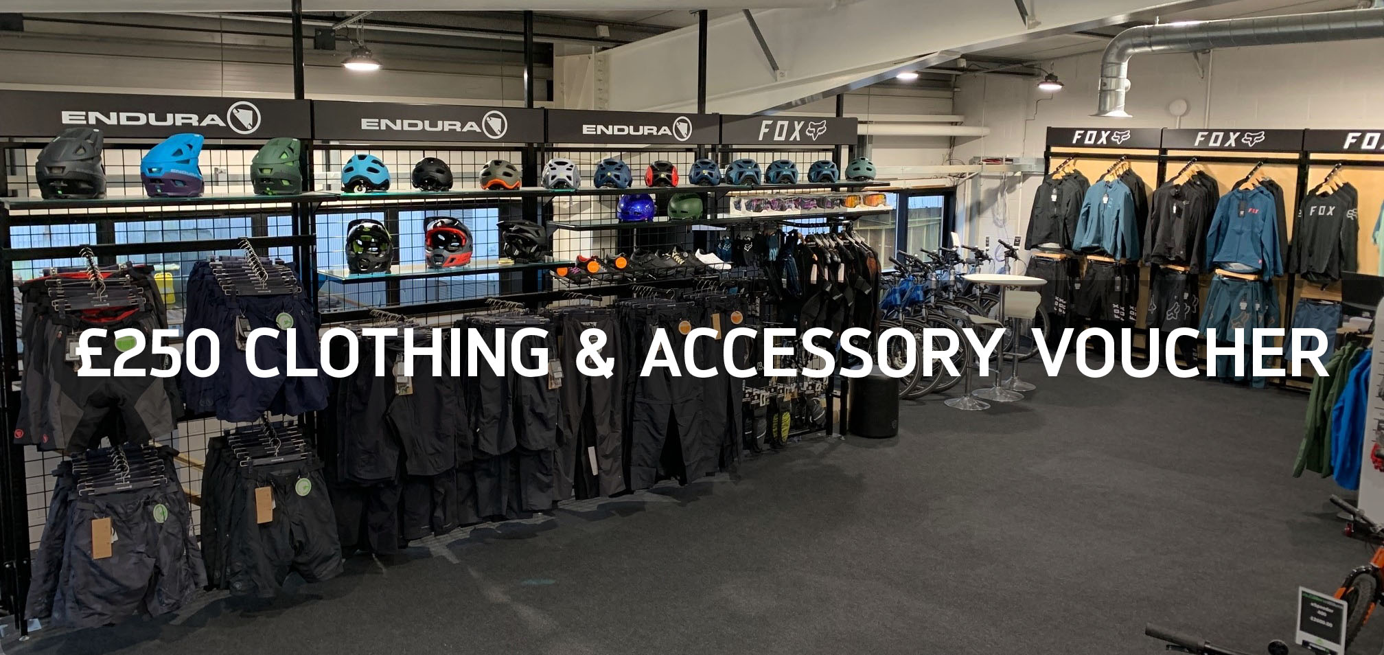 £250 CLOTHING & ACCESSORY VOUCHER - Phillip McCallen E-Bikes